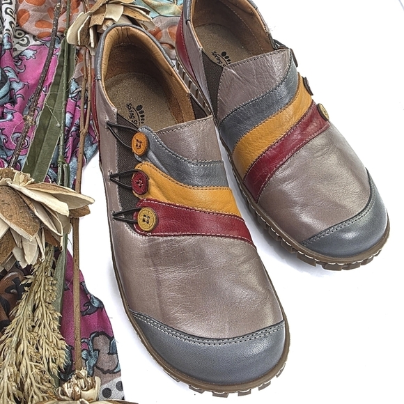 Spring Step | Shoes | Springstep Womens Colorful Leather Slipon Shoes ...